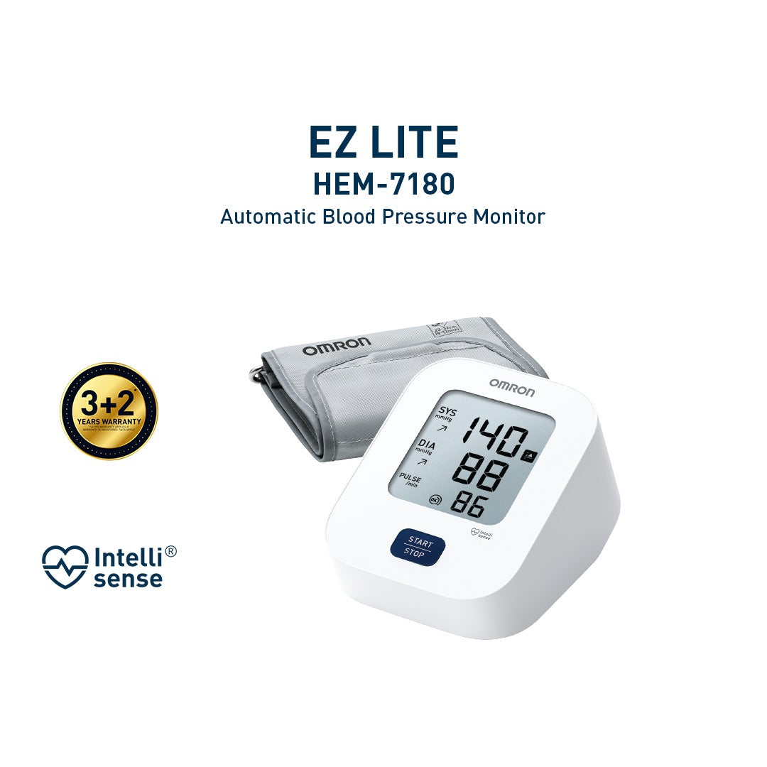 OMRON UPPER ARM BLOOD PRESSURE MONITOR HEM-7180-AP (EZ LITE) | BIG ...